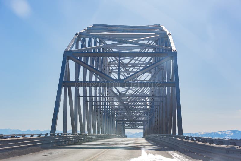 Sunny View of the Alaska Native Veterans Honor Bridge Stock Image ...