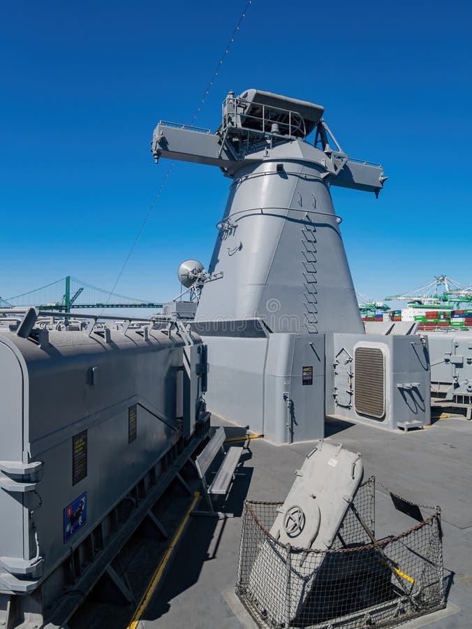 Sunny View of the Battleship USS Iowa Editorial Photography - Image of ...