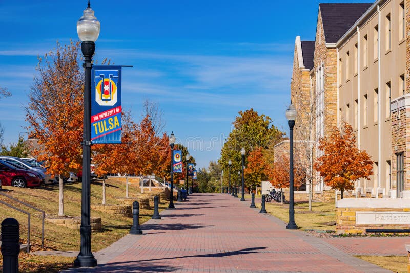 Sunny View of the Beautiful Campus of the University of Tulsa Editorial ...