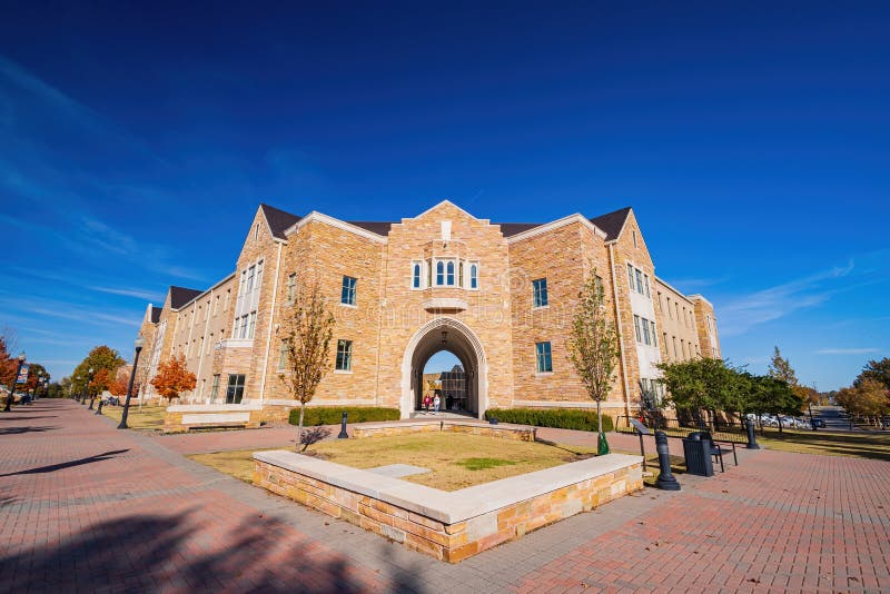 Sunny View of the Beautiful Campus of the University of Tulsa Stock ...
