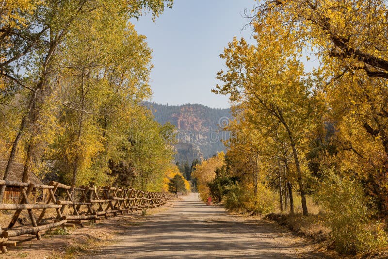 Sunny View of Beautiful Fall Color Around Parowan Canyon Stock Image ...