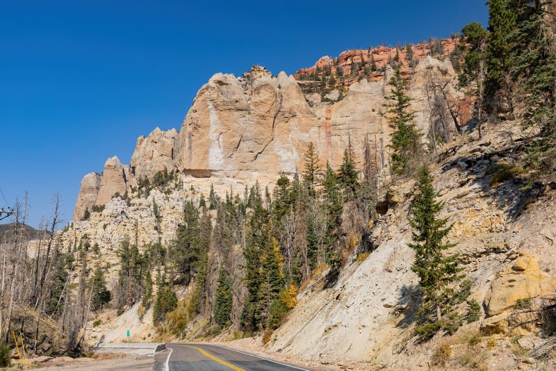 Sunny View of Beautiful Fall Color Around Parowan Canyon Stock Image ...