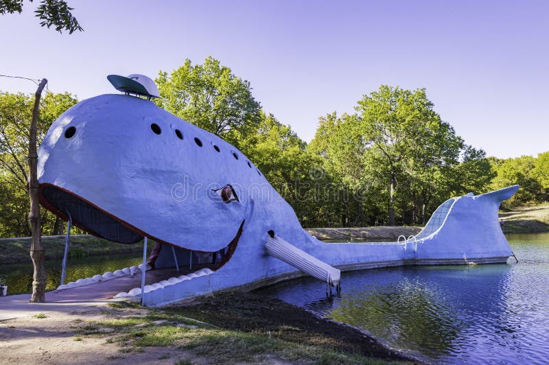 Sunny View of the Blue Whale of Catoosa Stock Image - Image of ...