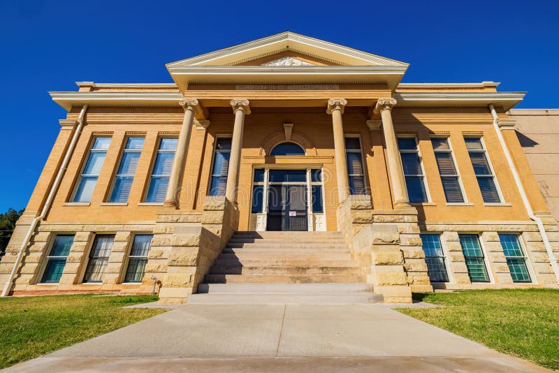 Carnegie Library, Howell Michigan Stock Image - Image of color, stone ...