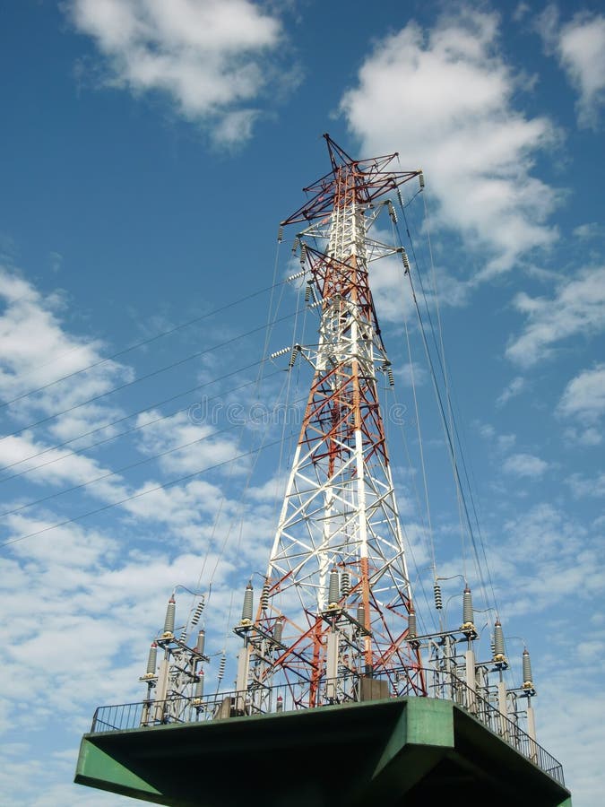 Sunny View of a Electronic Tower Stock Image - Image of outdoor ...