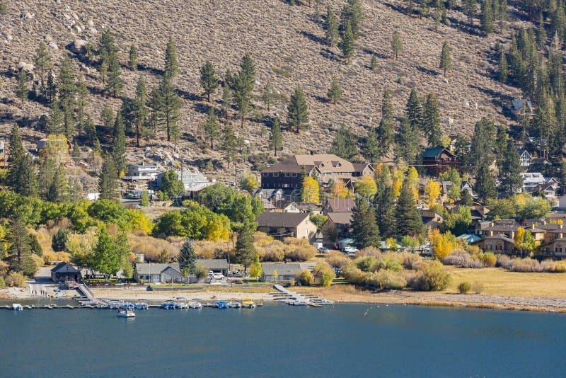 Sunny View of the Fall Color in June Lake Loop Editorial Photo - Image ...