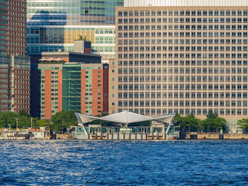 Sunny View of the Ferry Terminal Stock Photo - Image of 2021, water ...