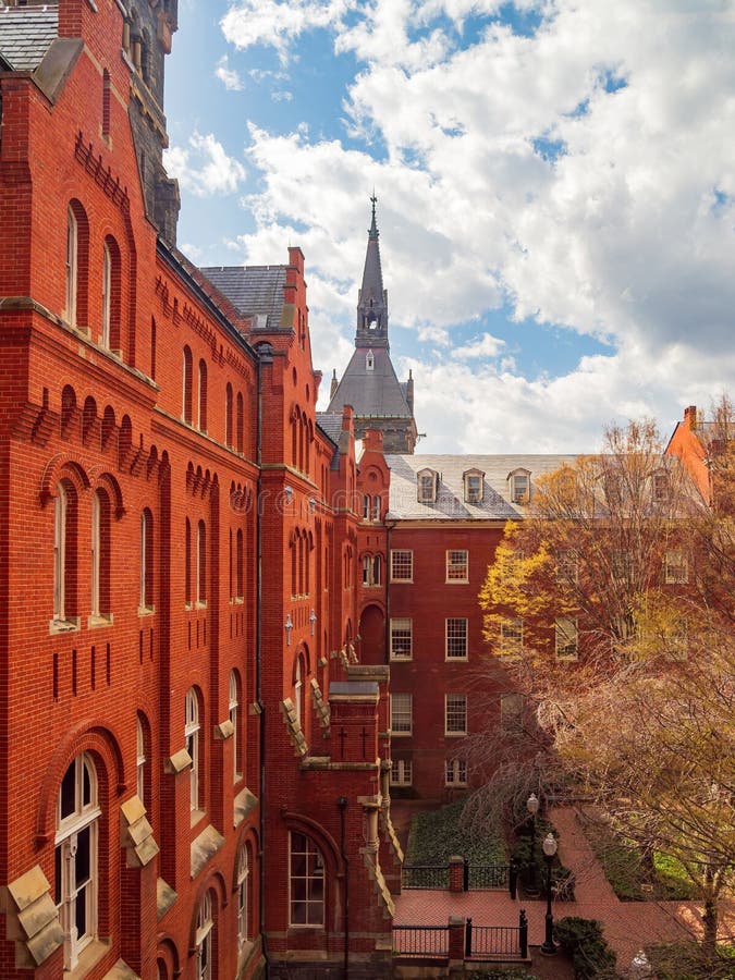 Sunny View of the Healy Hall of Georgetown University Stock Image ...