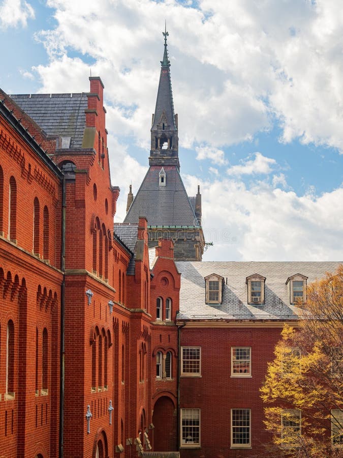 Sunny View of the Healy Hall of Georgetown University Stock Image ...