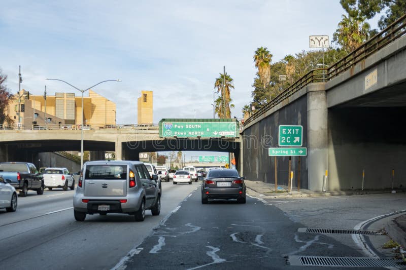 Sunny View of the Heavy Traffic on 101 Freeway Editorial Stock Image ...