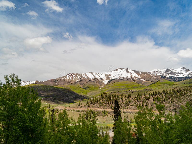 Sunny View of the Landscape of Mt Sneffels Stock Photo - Image of sunny ...
