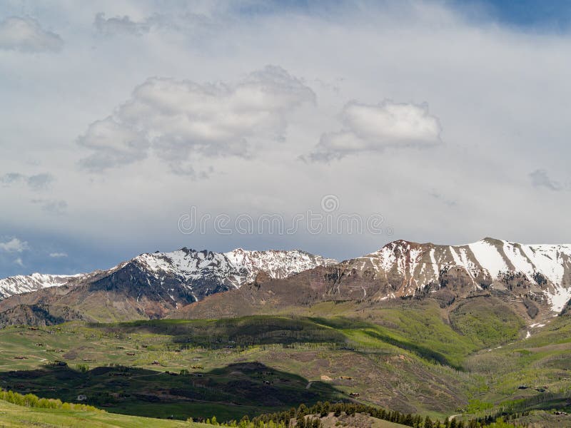 Sunny View of the Landscape of Mt Sneffels Stock Image - Image of ...