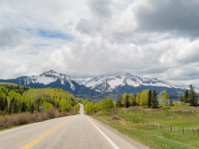 Sunny View of the Landscape of Mt Sneffels Stock Image - Image of ...