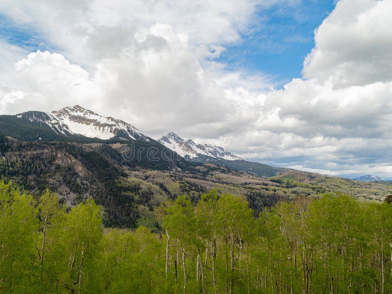 Sunny View of the Landscape of Mt Sneffels Stock Image - Image of ...