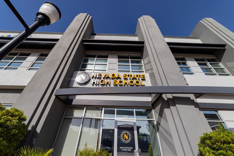 Sunny View of Nevada State High School Editorial Photography - Image of ...