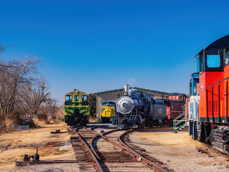 Sunny View of the Oklahoma Railway Museum Editorial Stock Photo - Image ...