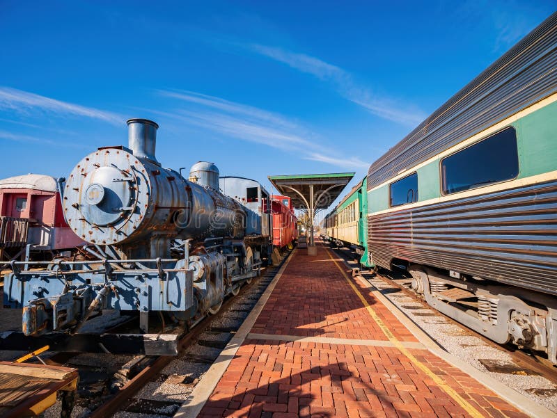 Sunny View of the Oklahoma Railway Museum Editorial Image - Image of ...