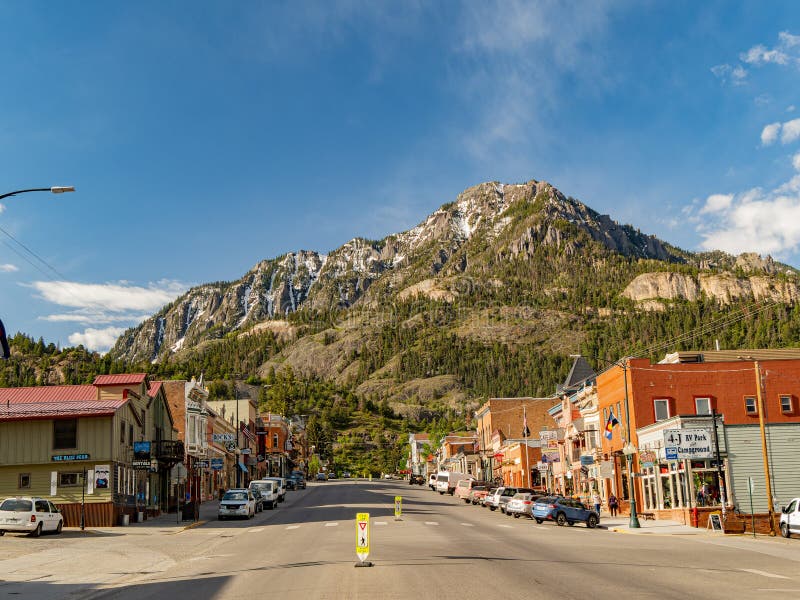 Sunny View of Ouray Old Street Editorial Photography - Image of daytime ...