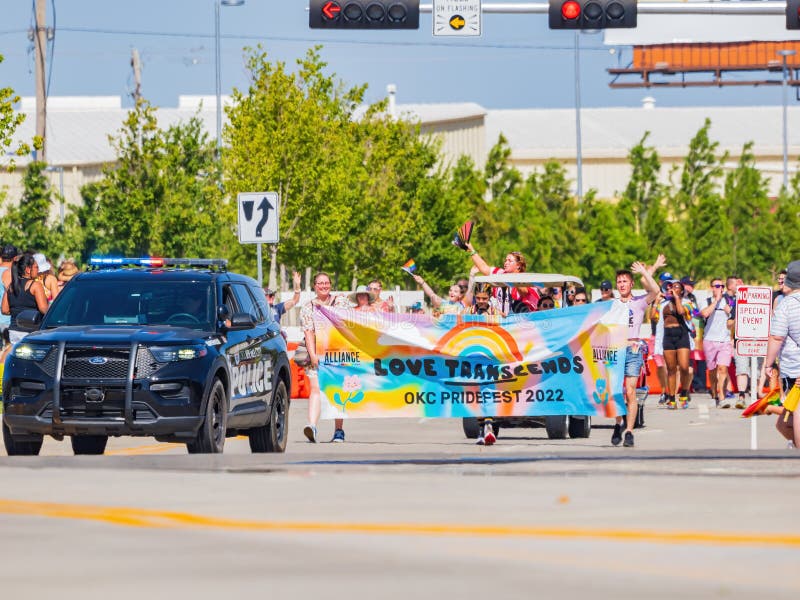 Sunny View of the Police Force Supporting Oklahoma City Pride Pridefest ...
