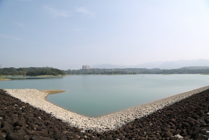 Sunny View of the Renyitan Dam Stock Photo - Image of nature, asian ...