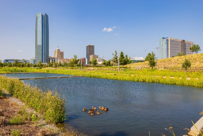 Sunny View of the Skyline of Oklahoma City Editorial Photo - Image of ...