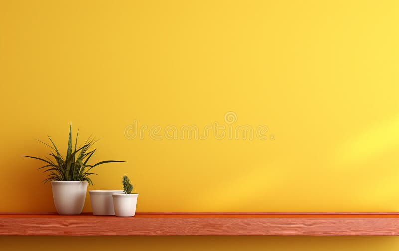 Sunny Wall Shelf Background -Generative Ai Stock Illustration ...