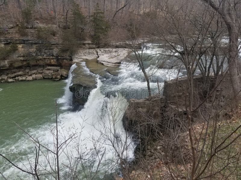 Sunny waterfall stock image. Image of blue, mountain, forest - 2364797
