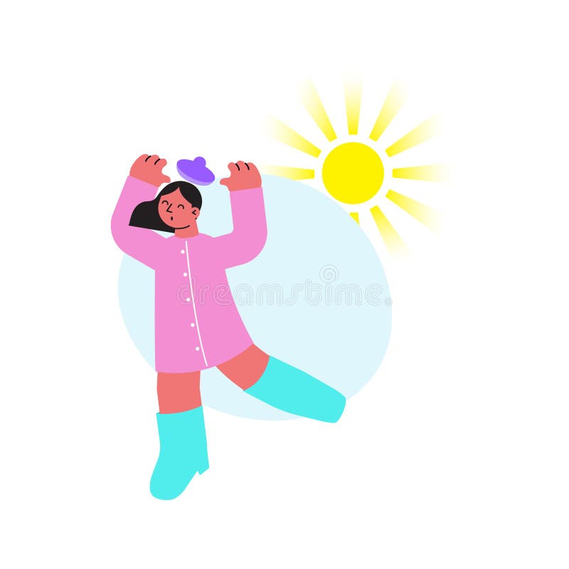Sunny Weather Illustration stock vector. Illustration of character ...