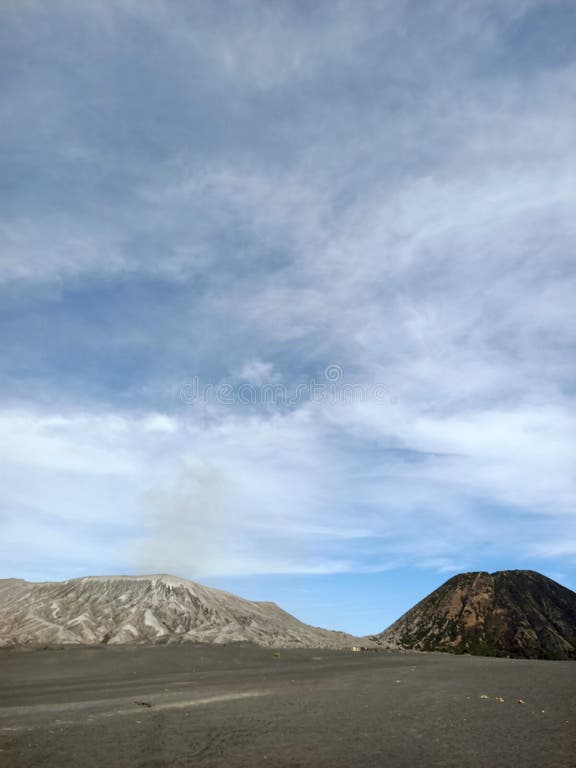 Sunny Weather and View of Mount Bromo Stock Photo - Image of plain ...