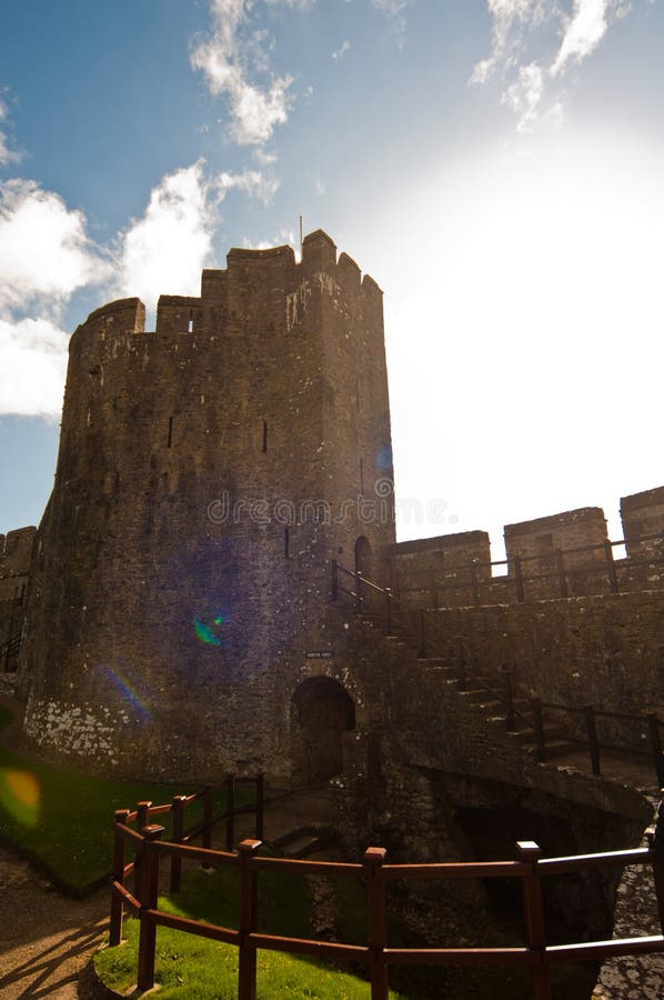 Sunny Welsh castle stock photo. Image of high, welsh - 26561654