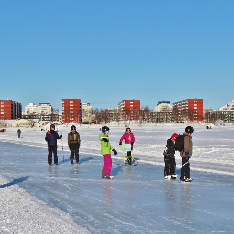 A Sunny Winter Day in LuleÃ¥ Editorial Image - Image of north, port ...