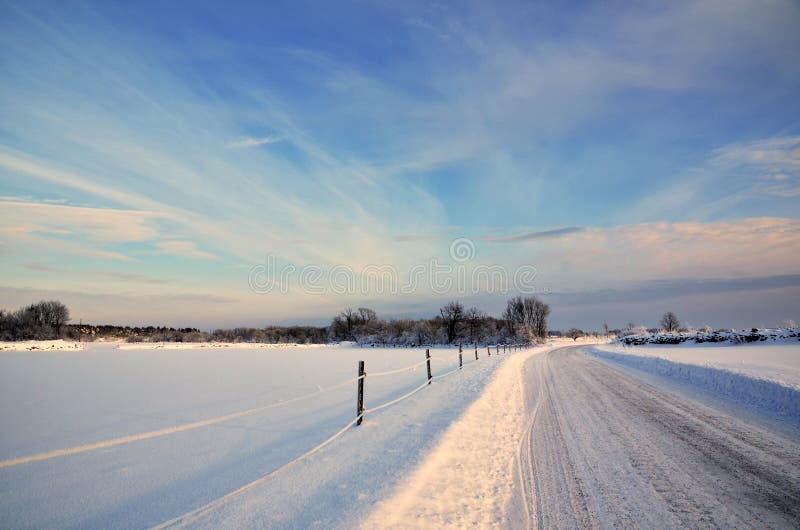 Sunny winter landscape stock photo. Image of hoarfrost - 28760514