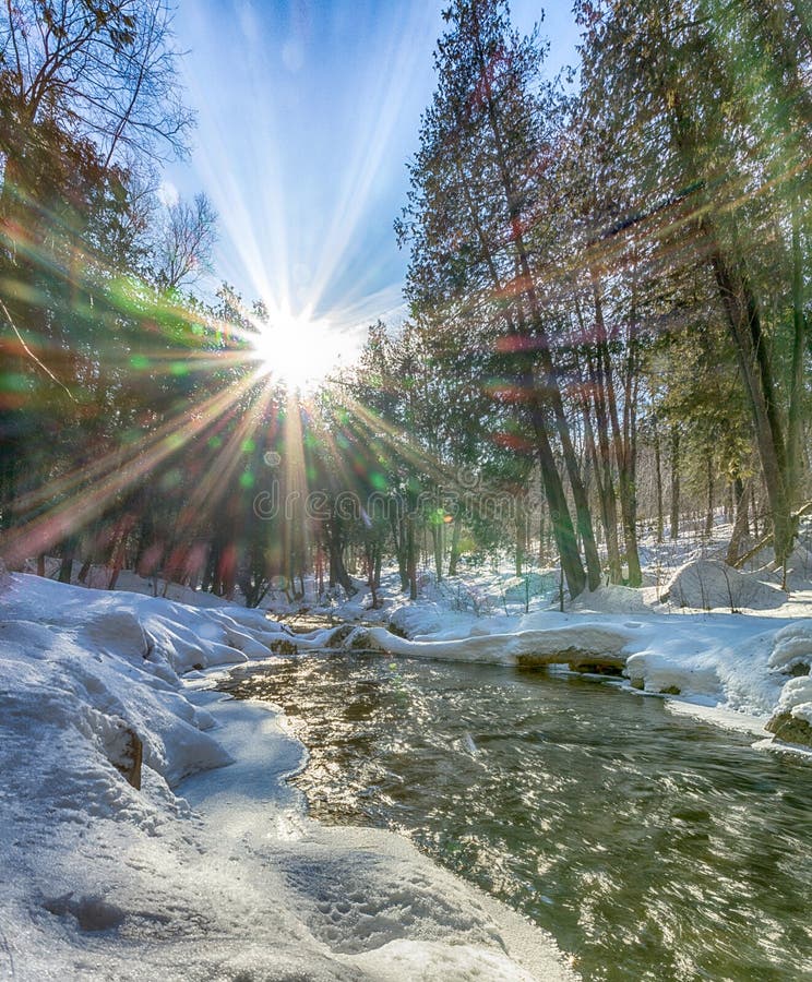 Sunny Winter Morning on Snake River Stock Photo - Image of outdoor ...