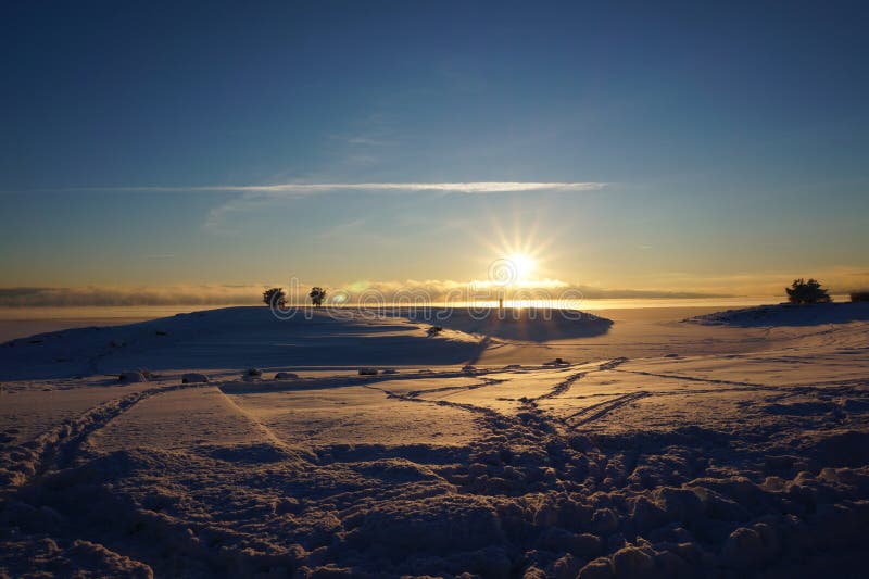 Sunraise stock photo. Image of winter, sunraise, mjacedil - 71896552