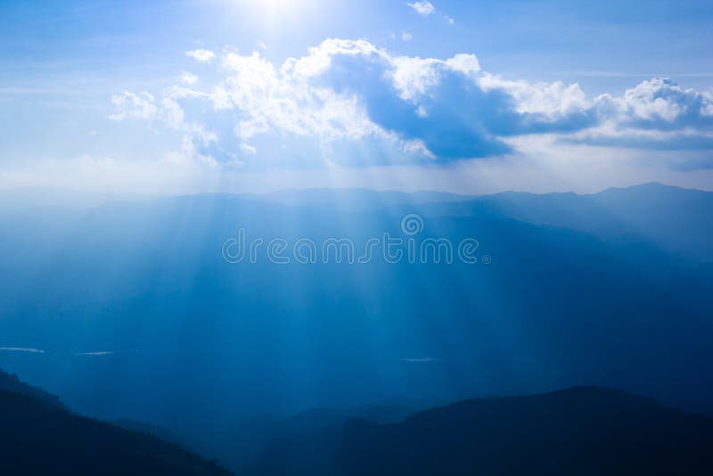 Sunray with dramatic sky stock image. Image of foreground - 195690825