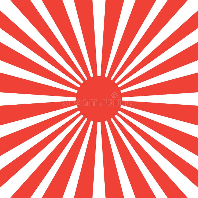 Sunray Red Color Stripe on White Background Stock Vector - Illustration ...