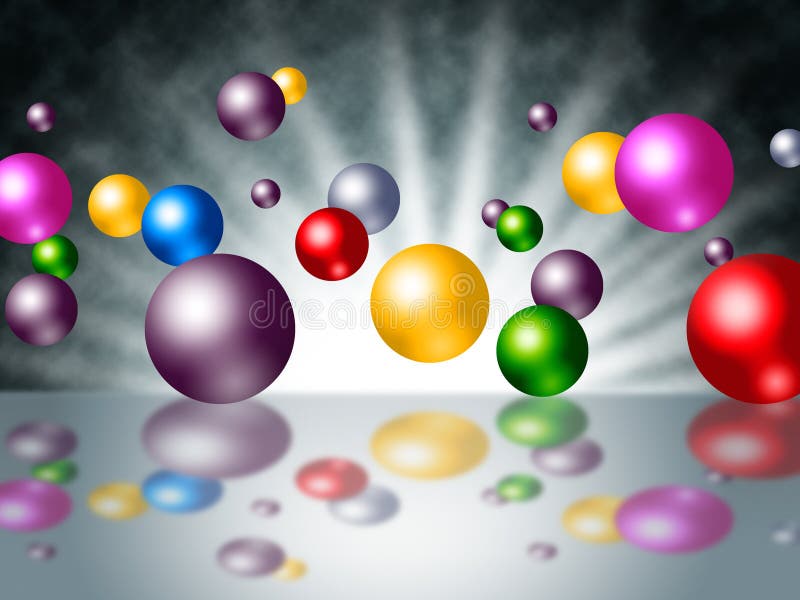 Sunrays Sphere Indicates Spectrum Colours and Spheres Stock ...