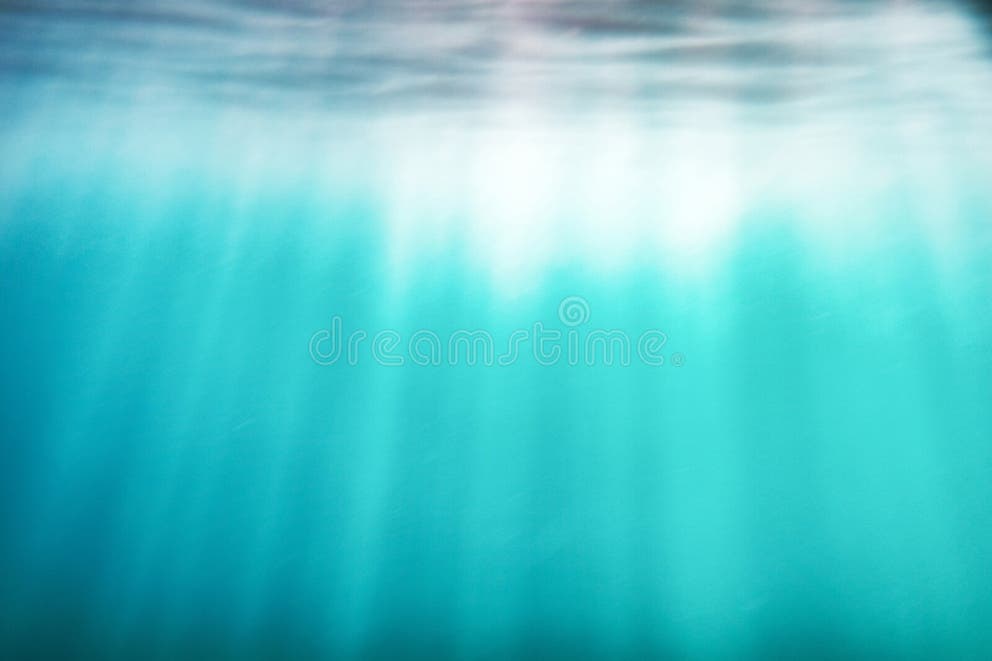 Sunrays from Sun in Deep Blue Sea Stock Photo - Image of abstract ...