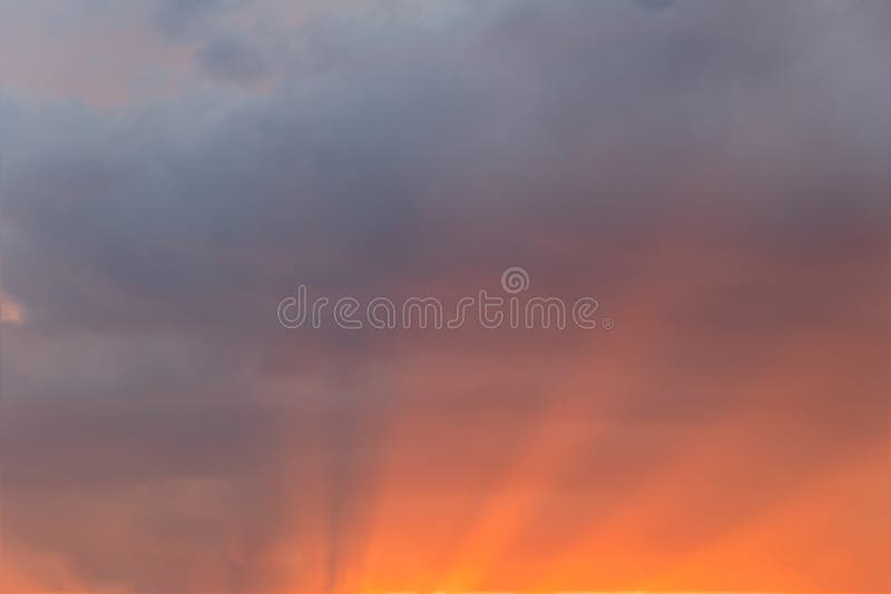 Sunrays at Sunset Soft Dreamy Sky Stock Image - Image of shiny ...