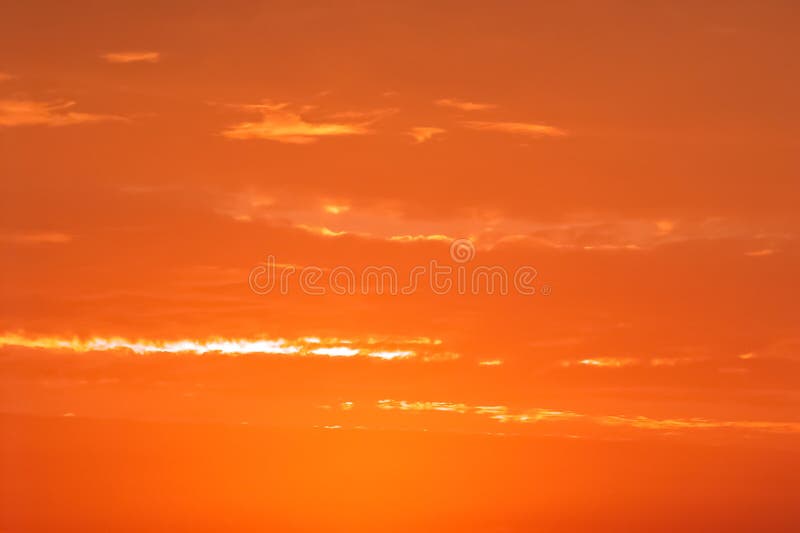 Sunrice Nature Background. Bright Light Orange Color Stock Photo ...