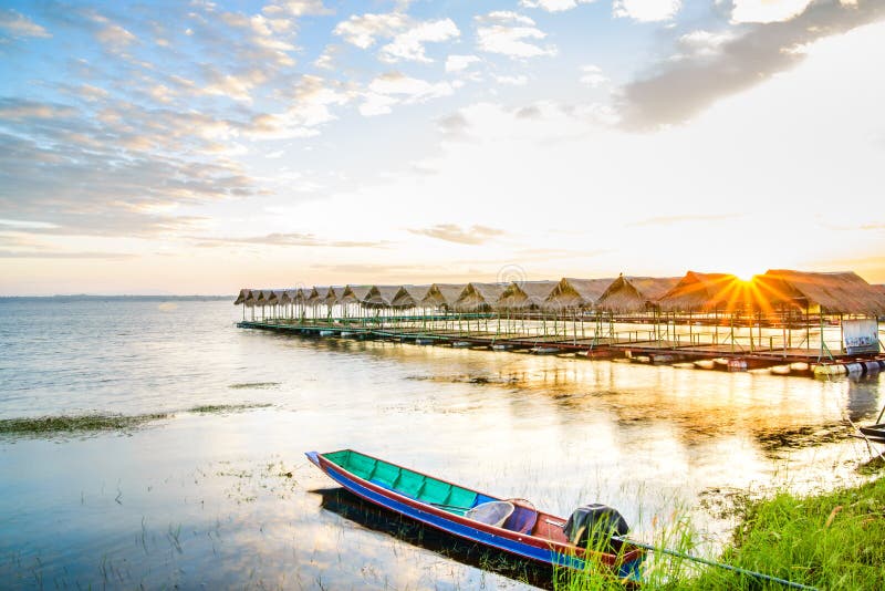 Sunries at Beach Pavilion. stock image. Image of lake - 82213841
