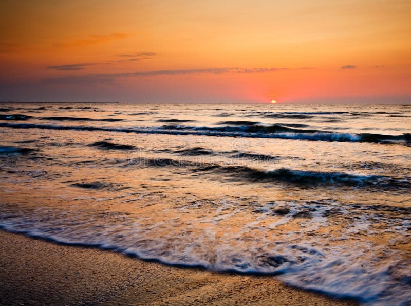 Sunrise Over Beach in Cancun Stock Image - Image of sunrise, beach ...