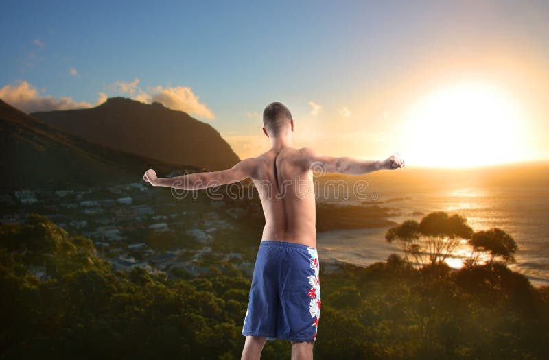 Sunrise stock photo. Image of body, health, realx, vacation - 13351738
