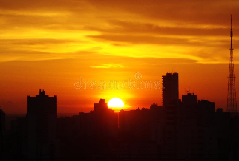 Sunrise stock photo. Image of brazil, buildings, sunset - 23846672