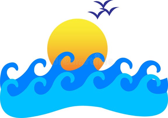 Sunset Sunrise Over Water Logo Stock Illustrations – 515 Sunset Sunrise ...