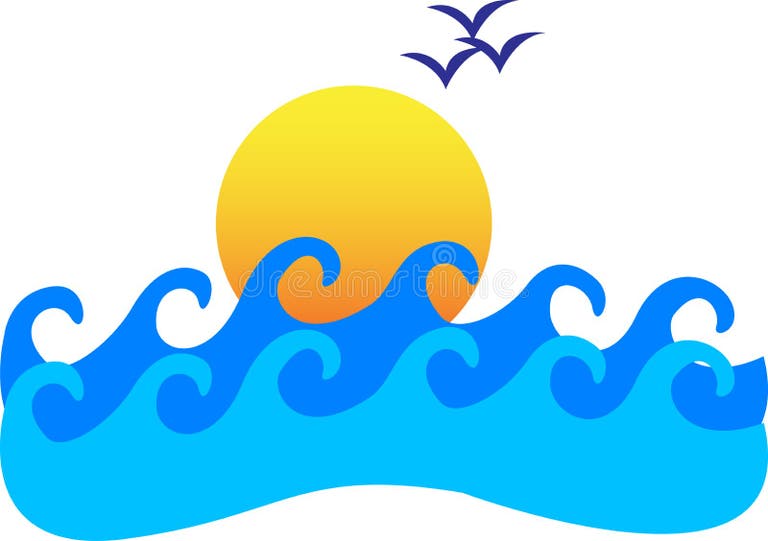 Sunset Sunrise Over Water Logo Stock Illustrations – 515 Sunset Sunrise ...