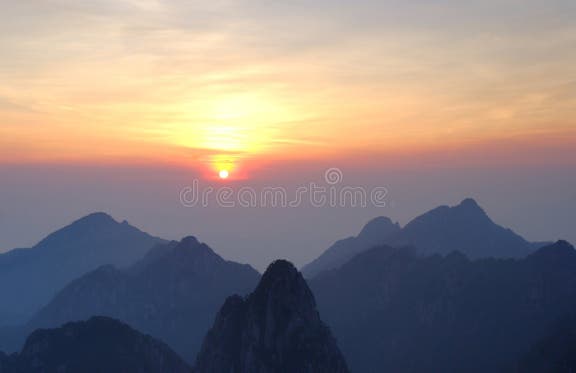 Sunrise stock photo. Image of chinese, sunrise, landscapes - 4441168
