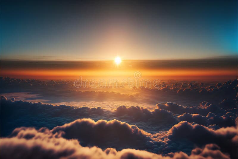 Sunrise Above the Clouds that Cover the Sky during the Day, Sunrise ...