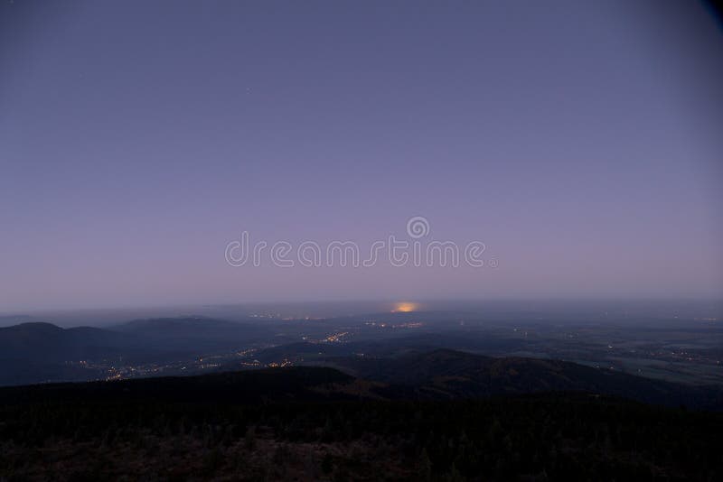 Sunrise Above the Clouds of Inversion I the Valley Stock Photo - Image ...
