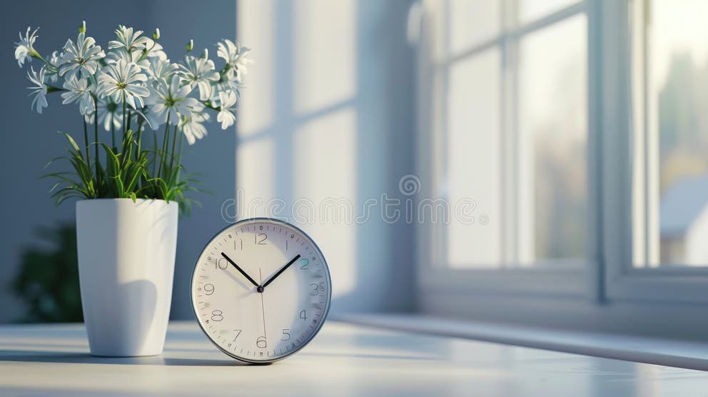 A Sunrise with an Alarm Clock Symbolizing the Daylight Saving Time ...